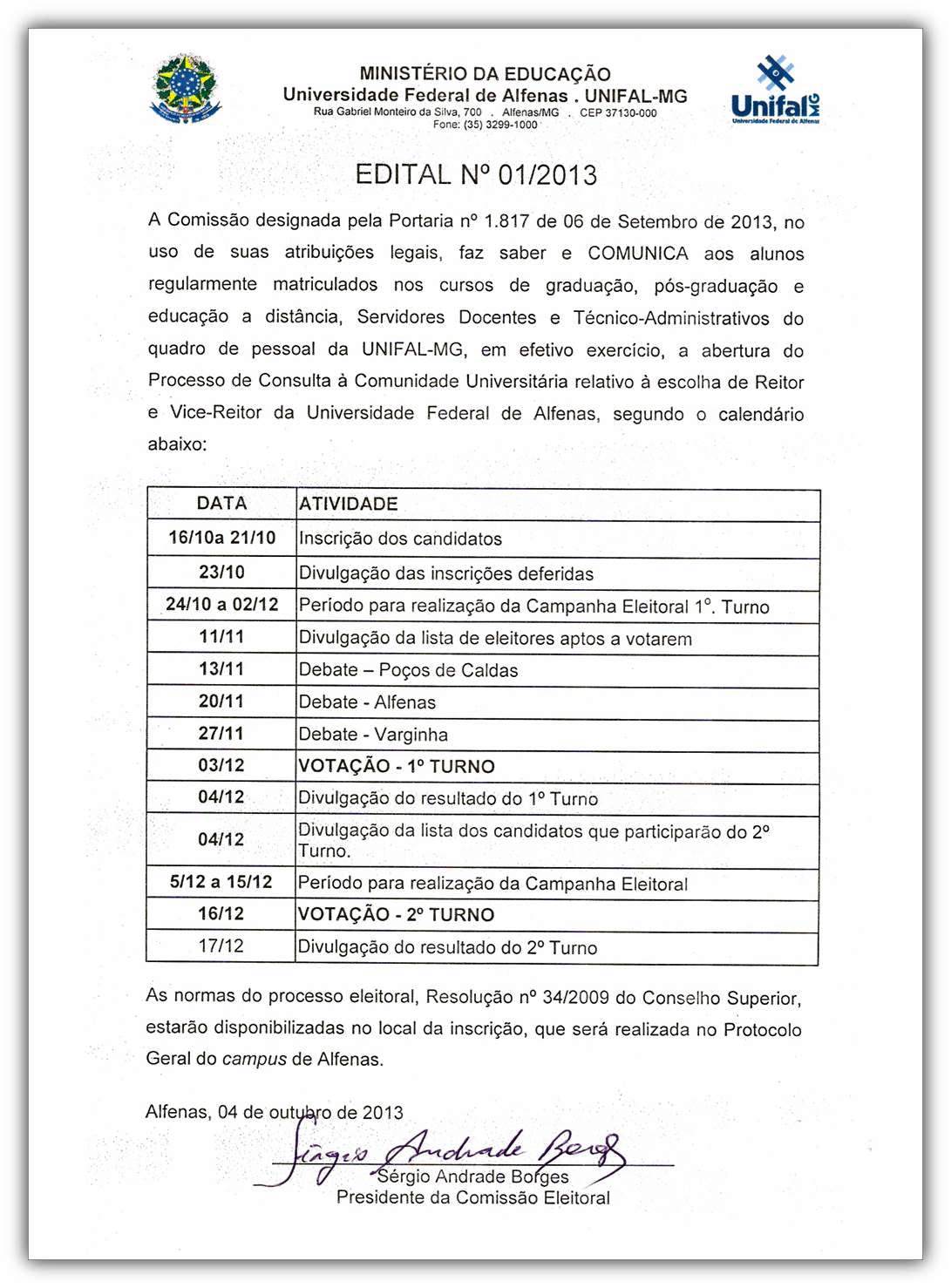 Comissão Eleitoral Divulga Processo De Consulta à Comunidade